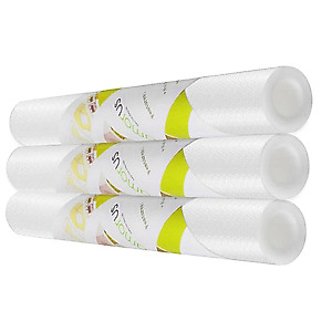 amorus Shelf Liner Draw Liner Cabinet Liner, 3 Rolls Non Adhesive Liners for Drawers Shelves Kitchen Cabinets Dresser, 17.7 x 59 inches - Clear