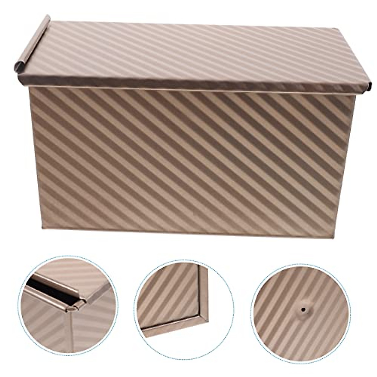 Mikinona Toast Mold Sandwich Buns Baking Pan with Lid Nonstick Baking Sheets Non- Stick Bread Pan Toast Baking Mold Nonstick Bread Pan Loaf Bread Pan Kitchen Gadget Baking Tool Carbon Steel