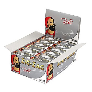 Zig Zag Silver Slim Slow Burning Rolls 24 x 4 m - 1 box