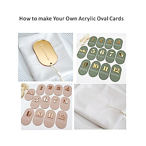 Yuxuanish Set of 12 Acrylic Luggage Tag,Mirrored Acrylic Place Cards Blanks with Tassels,DIY Oval Wedding Guest Name Cards,Acrylic Name Place Card (Silver Mirror)