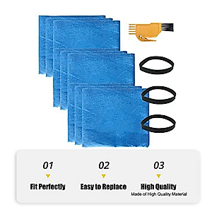 S SMILEFIL 9 Pack Blue Cloth Reusable Dry Filter Bags Compatible with Stanley 25-1217 1-5 Gallon Wet/Dry Vacuums