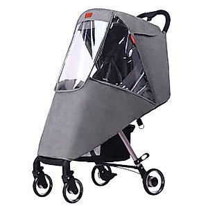 Universal Stroller Rain Cover Breathable Stroller Weather Shield Reusable Buggy Pram Rain Cover Easy Installation Pushchairs Accessories Strollers Raincoat for All Seasons