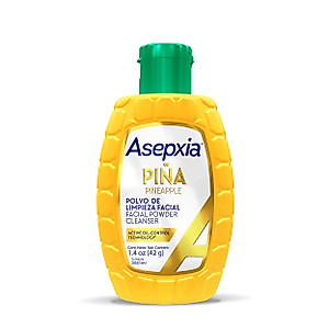 Asepxia Facial Cleanser Powder, Non-Abrasive Exfoliating Face Wash with Natural Pineapple Enzyme, Gentle Water-Activated Foaming Lather for Oily Skin, 1.4 oz
