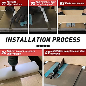 Crosscut Sled for Table Saw - Premium UHMW Plastic - 3/4" X 3/8" X 17" - Predrilled Holes and Screws - Ideal for U Tracks, Woodworking, Miter Slots, Router Table, Bandsaws - 4 Bars Included