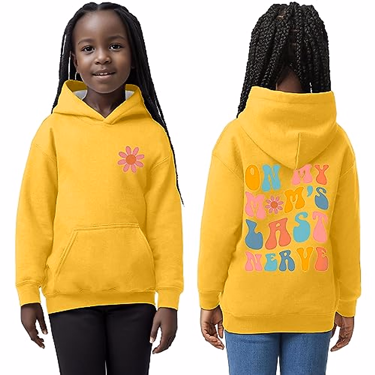 Baby Unisex Cotton Solid Hoodies, Toddler Sweatshirt Cotton Pullover Hooded Big Pocket Sweatshirts Festival Clothes Yellow