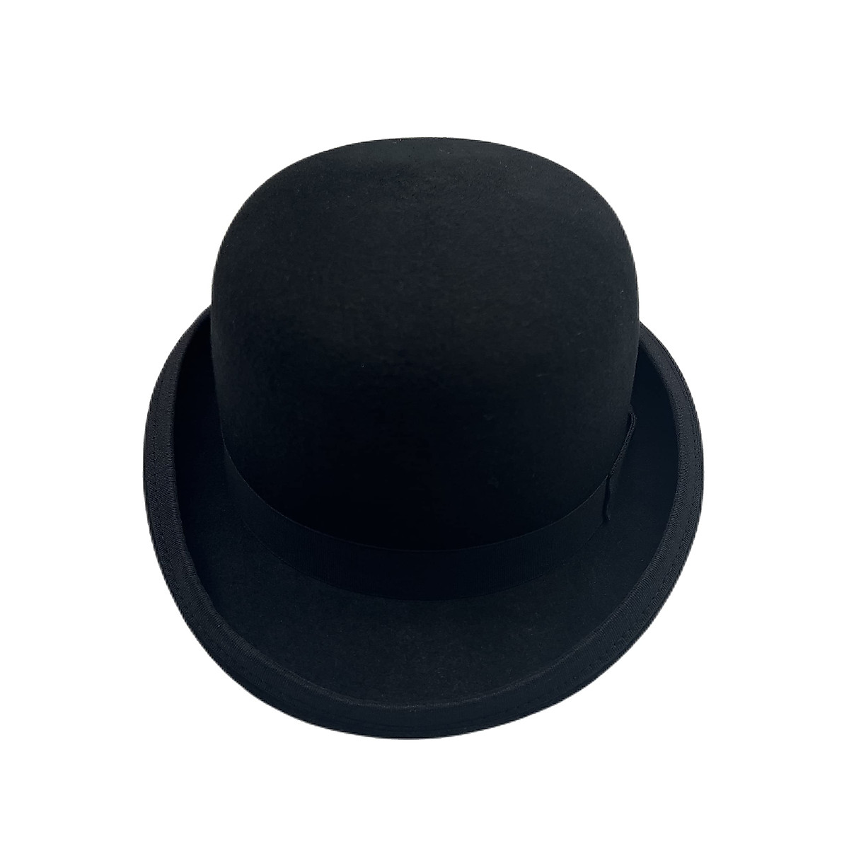 Black Bowler Hat for Men 100% Wool Derby Hat Mens Dress Hat Fedora Hats for Men Top Hat for Costumes