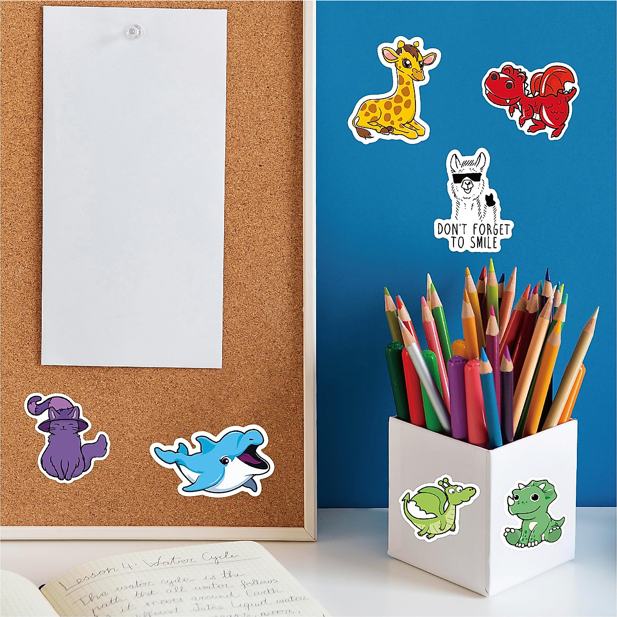 Vsco Aesthetic Animals Stickers,100pcs Cute Animals Stickers for Kids Teens Girls,Teacher Reward Stickers, Vinyl Waterproof Pack for Water Bottles Laptop Skateboard Computer Phone