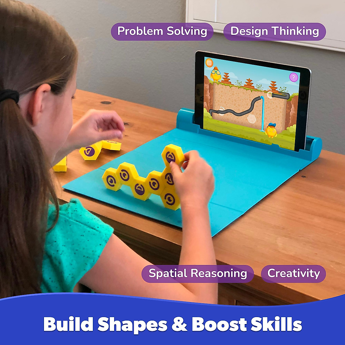 PlayShifu Plugo Link (Kit + App) : Smart Magnetic Tiles + Building Toy with Puzzles for Kids Age 4 to 10, STEM Learning and Birthday Gifts for Boys & Girls (Works with Tabs/Mobiles)