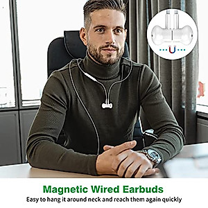 USB C Headphones for iPhone 15 Pro Max Plus,New iPad,Google Pixel 7a 6a 6 5 4XL,HiFi Stereo USB Type C Earphones Magnetic Wired Earbud in-Ear USB-C Headset with Mic for Samsung S23 S22 S21 S20 A54 A53