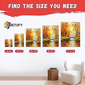 Simetufy 8x10 Inch Stretched Canvas for Painting, 12 Pack 100% Cotton Professional Blank Canvas, Canvases for Painting Using Acrylic Paint or Oil (Pre-Primed)