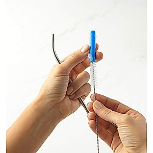 Good Cook Touch Stainless Steel Straws, 10 x 4.3 x 0.75, Assorted