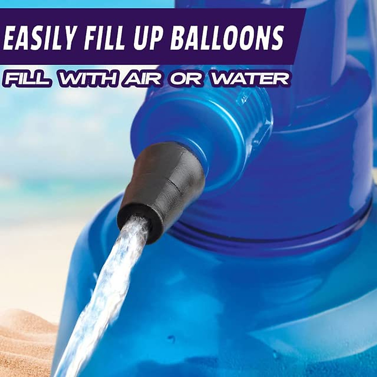 Water Balloon Portable Filling 3-in-1 Pumping Station, Pump Fills with Air or Water, Includes 500 Balloons and Water Pump for Kids Parties