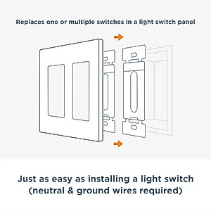 Brilliant Smart Dimmer Switch (White) — Compatible with Alexa, Google Assistant, Apple HomeKit, Hue, LIFX, SmartThings, TP-Link, Wemo and More