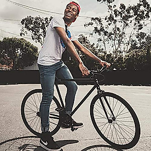 6KU Fixed Gear Single Speed Urban Fixie Road Bike, Slate XL/58cm