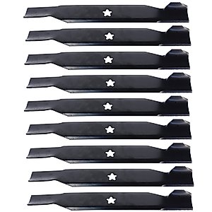 USA Mower Blades (9 AYP380BP High Lift Blade Fits AYP® Craftsman® Husqvarna® 156468 532137380 917137380MS 917137380P Length 17-3/8in. Width 2-1/4in. Thickness .150in. Center Hole 5 PT ST 50in. Deck