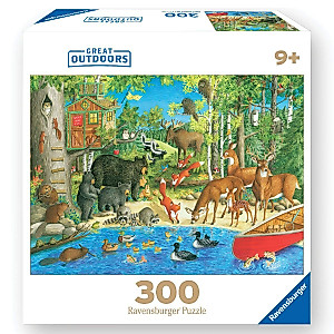 Ravensburger Woodland Friends 300-Piece Jigsaw Puzzle | Great Outdoors Series | Unique Puzzle Pieces | Anti-Glare Surface | Ideal Gift for Ages 9 & Up