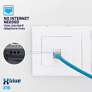 XBLUE X16 Plus Small Business Phone System Bundle with (3) XD10 Digital Phones - Capacity is (6) Outside Line & (16) Digital Phones - Includes Auto Attendant, Voicemail, Caller ID, Paging & Intercom