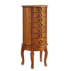Powell Burnished Oak Jewelry Armoire