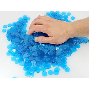 Regal Bingo Plastic Bingo Chips 500 Pcs - Clear Transparent Counters Game Chips Set for Board Game - Fun Bingo Night - 3/4 Inch Green Color