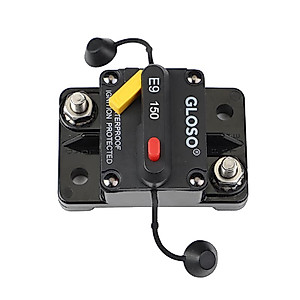 GLOSO E99L LED Indicator, T3 Manaul Reset Breaker for Marine RV Truck Hi-Amp Circuit Breaker (150A)
