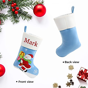 18'' Personalized Customization Christmas Stockings, Embroidery Technology, Christmas Home Decorations Gifts for Family, Free Standard Shipping Receiving within 14 Days (Snowman)