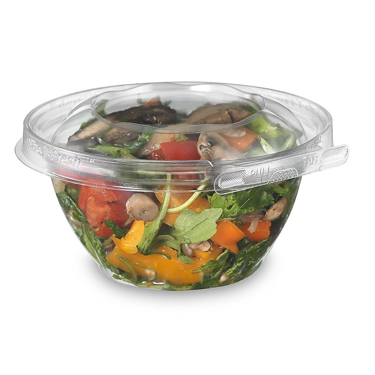240 Pack Safe-T-Fresh Food Container, Clear Plastic, Tear Strip Lock Lid, 5.87 x 5.75 x 3.13 Inches, By Inline Plastics Corporation