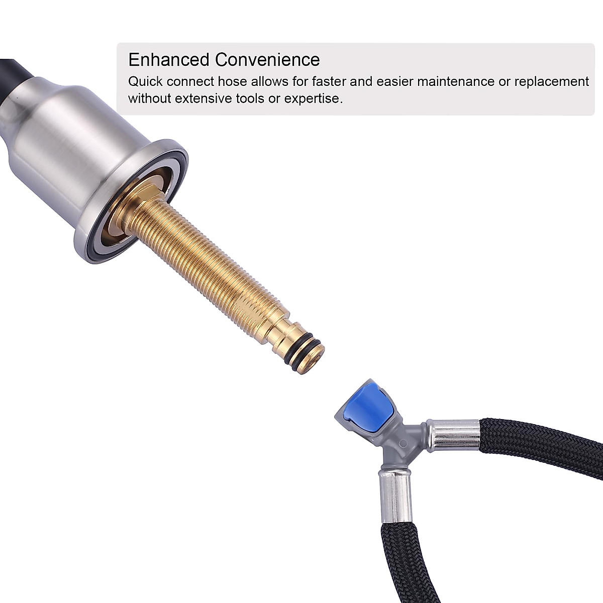 WOWOW Quick Connect Hose Hot and Cold Supply Hoses for Bathroom Faucet