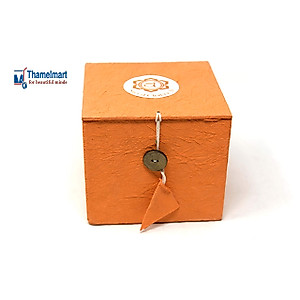 Tibetan Buddhist Meditation Bell Chakra Color - Bell of Enlightenment from Nepal 8 Inches Including free Box … (ORANGE)