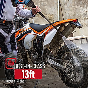 Enhulk Pressure Washer Cordless, Peak 380 PSI Portable Power Cleaner with 20V 4.0Ah Battery, 6-in-1 Nozzle, Soap Applicator, Brush, 13ft Suction Height for Outdoor Wall Floor Window Cleaning