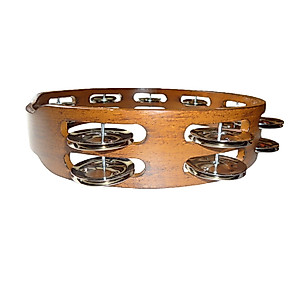 Sawtooth 10" Tambourine, Dark Stain