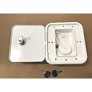 Valterra White Gravity Water Hatch Fill Dish Lock Keys RV Trailer