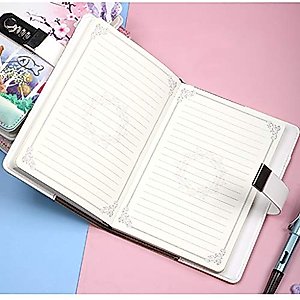 WPBOY Notebook B6 Notebook Creative Password Lock Journal Lock Diary Digital Password Notebook Locking Journal Diary，Students, Young People Use Notepad (Color : Purple)