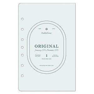 FranklinCovey - Original One Page Per Day Ring-Bound Planner (Classic, Jan 2024 - Dec 2024)