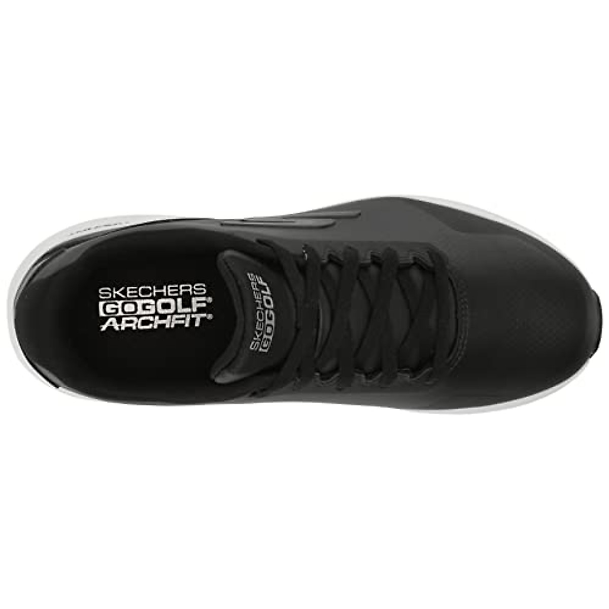 Skechers Men's Max 2 Arch Fit Waterproof Spikeless Golf Shoe Sneaker, Black/White, 12 Wide