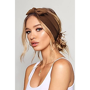 Huachi 12 Pack Bow Headbands for Women Elastic Headwraps Hair Band Knotted Headband Rabbit Ears Turban Head Band Fashion Sport Cute Hair Accessories