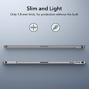 ESR for iPad Pro 11 inch Case, iPad 11 Pro Case (2022/2021, 4th/3rd Gen), Soft Protective Back Shell, Slim and Light, Yellowing Resistant, Supports Pencil Pro&Pencil (USB-C), Project Zero Series,Clear