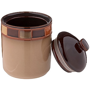 Gibson Elite Estebana Casa Dinnerware, 3-Piece Cannister Set, Beige/Brown