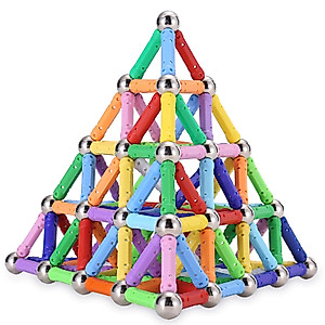 iMelitoy Magnets for Kids Building Blocks 150 PCS, Magnetic Building Sets for Kids Magnet Educational Toys, BPA Idea for Boys Girls Magnetic Party Favors.