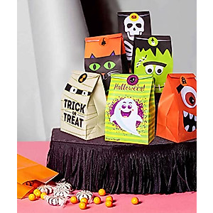 90PCS Halloween Treat Bags Party Favors - Trick or Treat Candy Goodie Gift Bag Stuffer Filler Paper Supplies Decorations with 90 Stickers