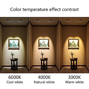 SZGMJIA GU10 LED Bulbs, LEDMEI 6 Pack GU10 Led Light Bulbs, 50W Halogen Bulb Equivalent, 120 Volt, 6.5W 550lm, 3000K Warm White, 40° Beam Angle Spotlight, UL Listed, Non-Dimmable