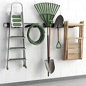 ClosetMaid ProGarage 2-Pack Garage Tool Organizer Racks, 8 Double Hooks, Heavy Duty, Black