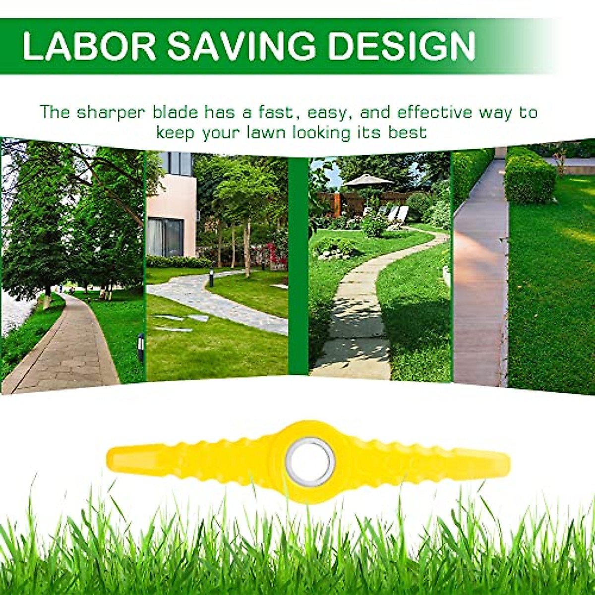 SB601RB-3Pack Replacement Blade Sharp Blade, Replacement Blades, Weed Wacker Blades Compatible with Electric/Trimmer/Edger Blade for SB600E, SB601E & SB602E, Yellow