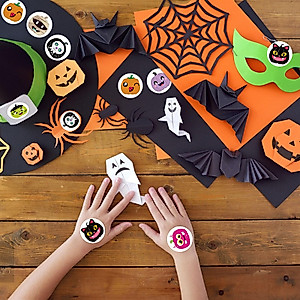500 PCS Halloween Stickers 2023 New Pumpkin Stickers Ghost Skull Witche Cat Stickers Foam Aesthetic Stickers Water Bottle Stickers Party Decorations Happy Halloween Label Stickers for Kids