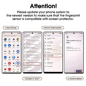 amFilm Screen Protector for Google Pixel 6, 0.26mm Thickness HD Clear, Anti-Scratch Bubbles-Free, Tempered Glass, 3 Pack