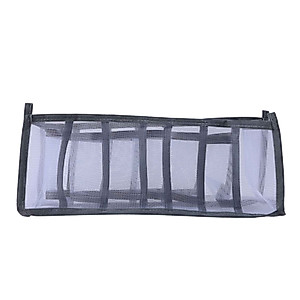 QBQBY 6/7/11 Grids Washable Wardrobe Clothes Organizer Jeans Compartment Storage Box Foldable Closet Drawer Organizer Clothes Drawer Mesh Separation Box Portable Clothes Wardrobe,Grey 2