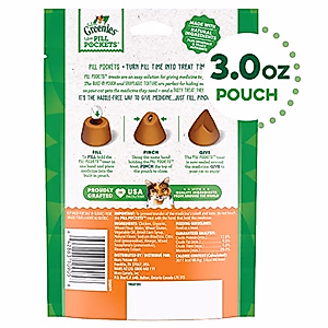 FELINE GREENIES PILL POCKETS for Cats Natural Soft Cat Treats, Chicken Flavor, 3 oz. Pack (85 Treats)