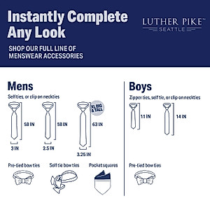 LUTHER PIKE SEATTLE Self Tie Bow Ties For Men Tuxedo Bowtie Bow Tie (Black)