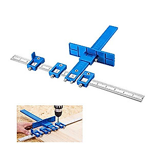 Cabinet Hardware Jig Mounting Template Drill Guide Sleeve Drawer Pull Jigs handle jig Power Tools Drilling Punch Locator Wood Drilling Dowelling Woodworking Kit for Cabinets Knobs and Pulls