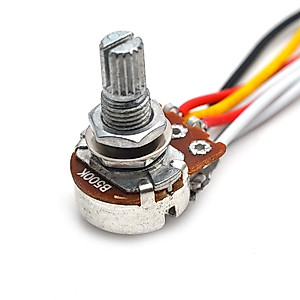 SAPHUE Guitar Wiring Harness Set Prewired 500K Pots 3 Way Toggle Switch Wiring Harness Kit with 6.35 Output for Electric Guitar