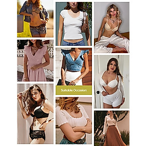 Wingslove Women's Push Up Bra Deep V Plunge Underwire T-Shirt Bra Multiway 2 Cups Up（Nude,32D